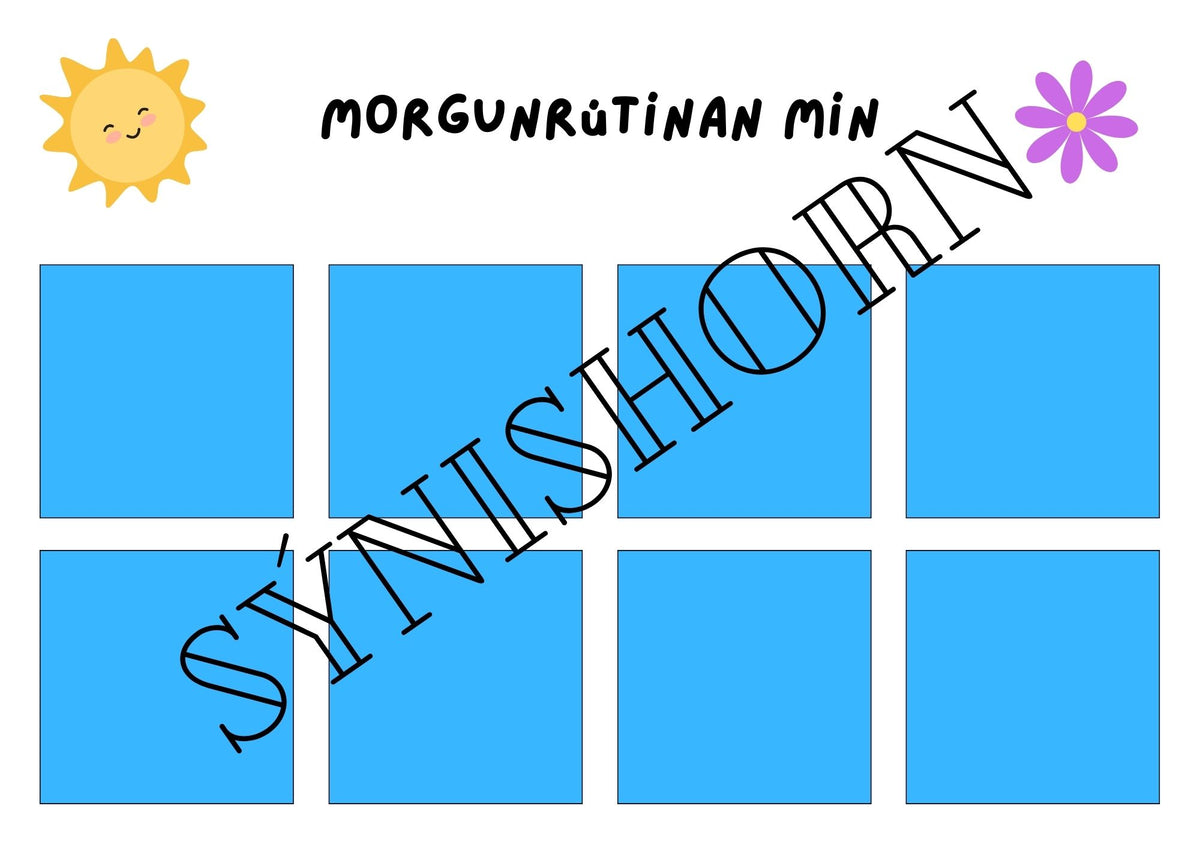 Rútínan mín - sjónrænt dagskipulag – Auroracoach