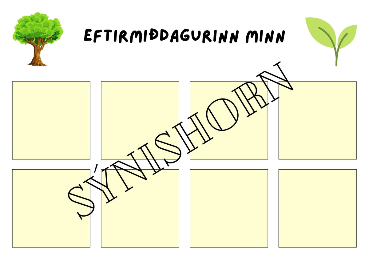 Rútínan mín - sjónrænt dagskipulag – Auroracoach